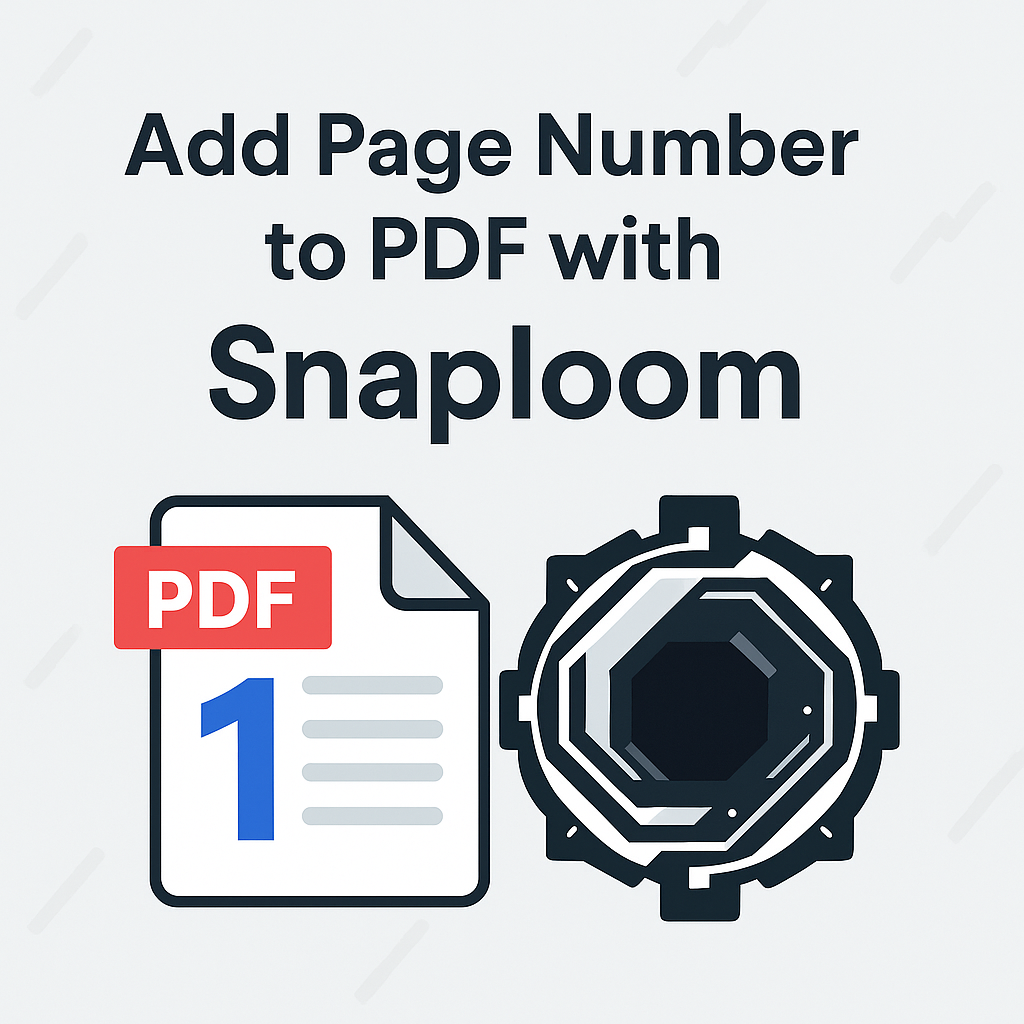 Add Page Numbers to PDF - pdf numbering | SnapLoom