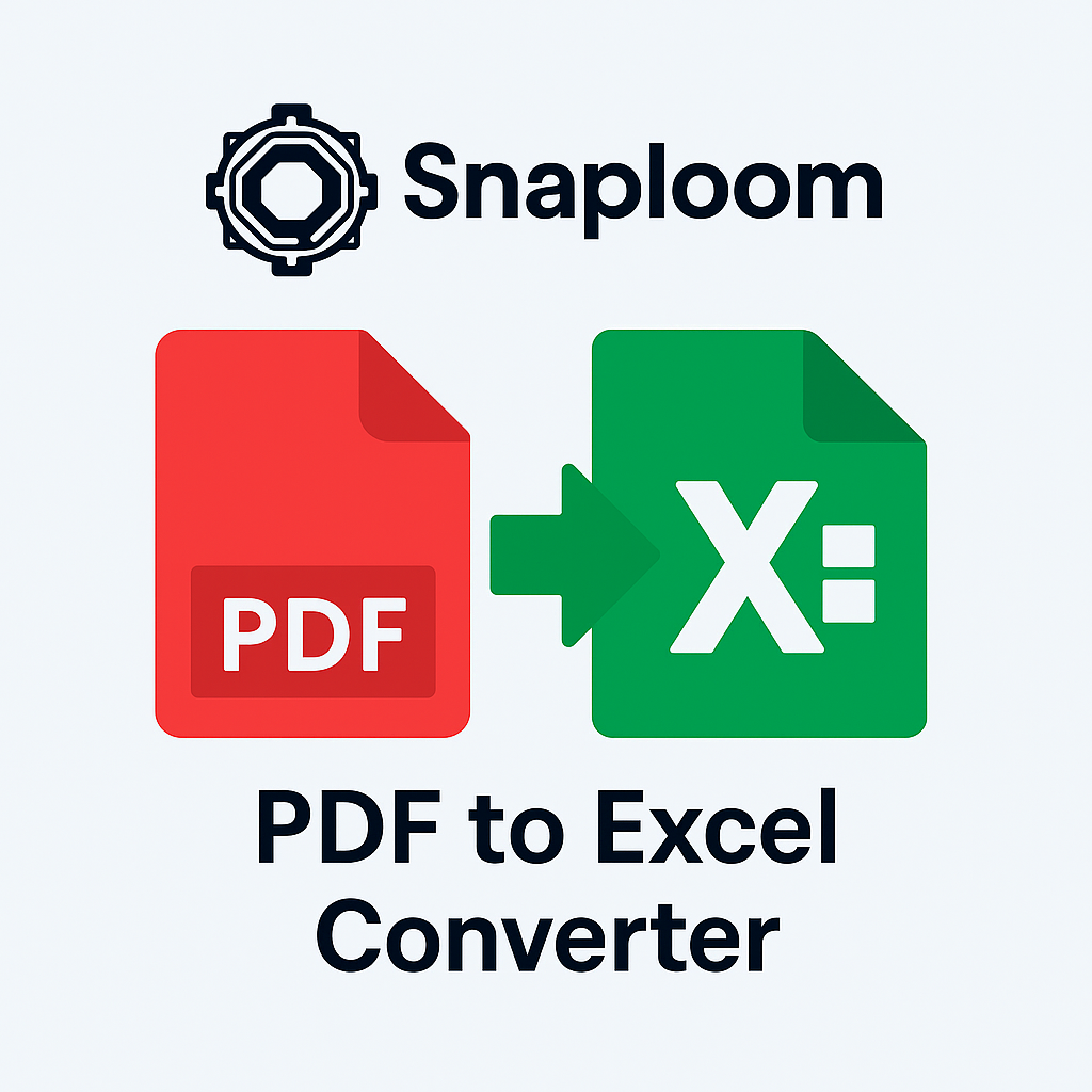 PDF to Excel - PDF to Xls | SnapLoom