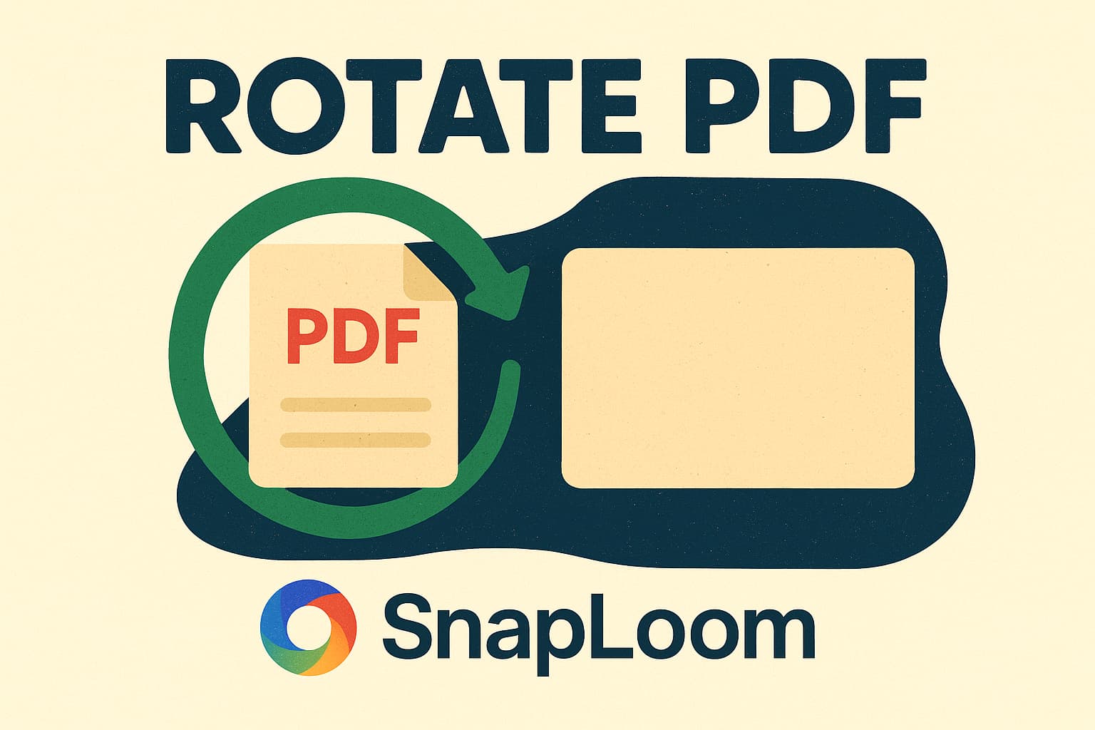 Rotate PDF online – Free, No Watermark, No Limits | SnapLoom
